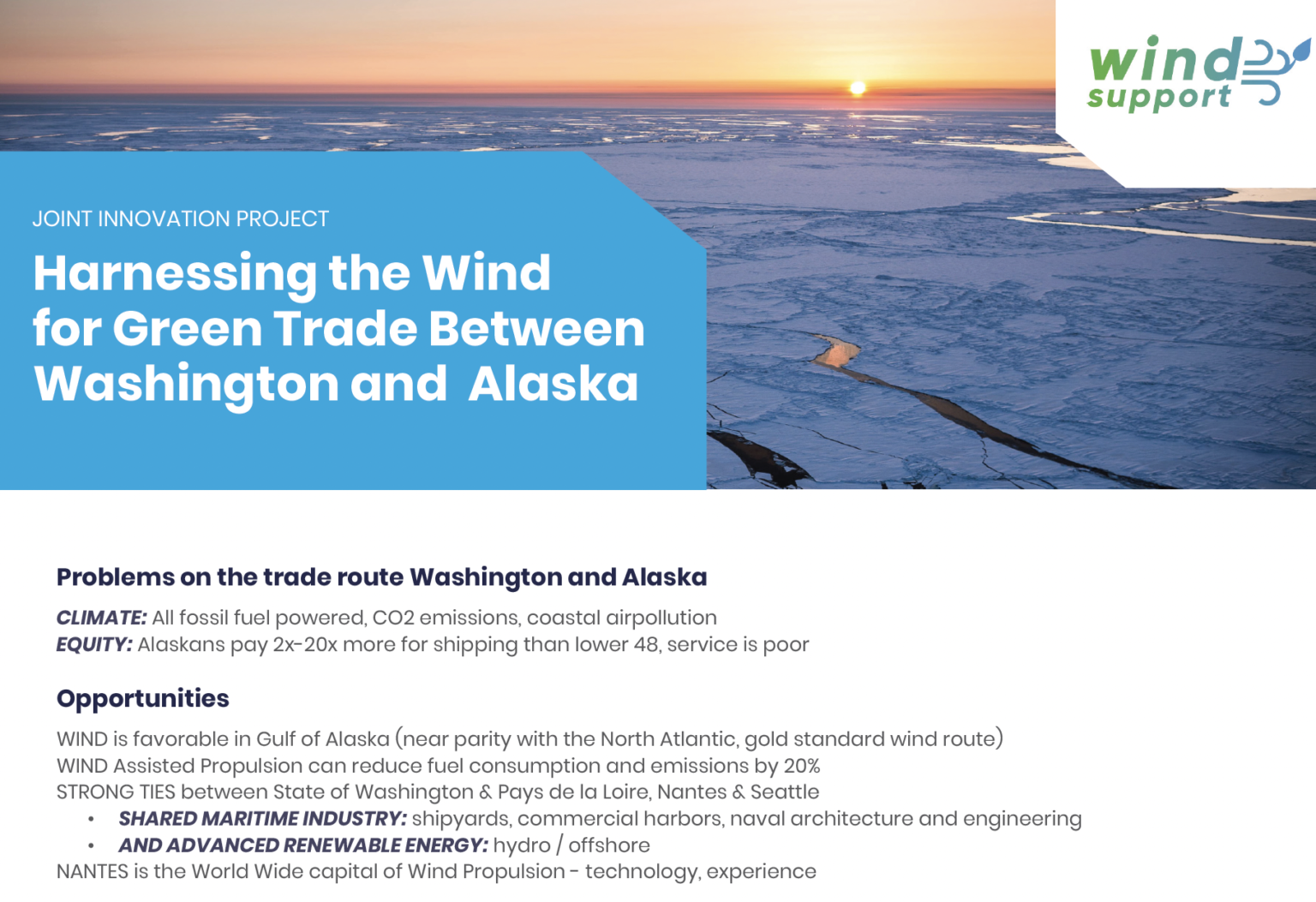 Wind Corridor #1 - Washington to Alaska - Wind Support
